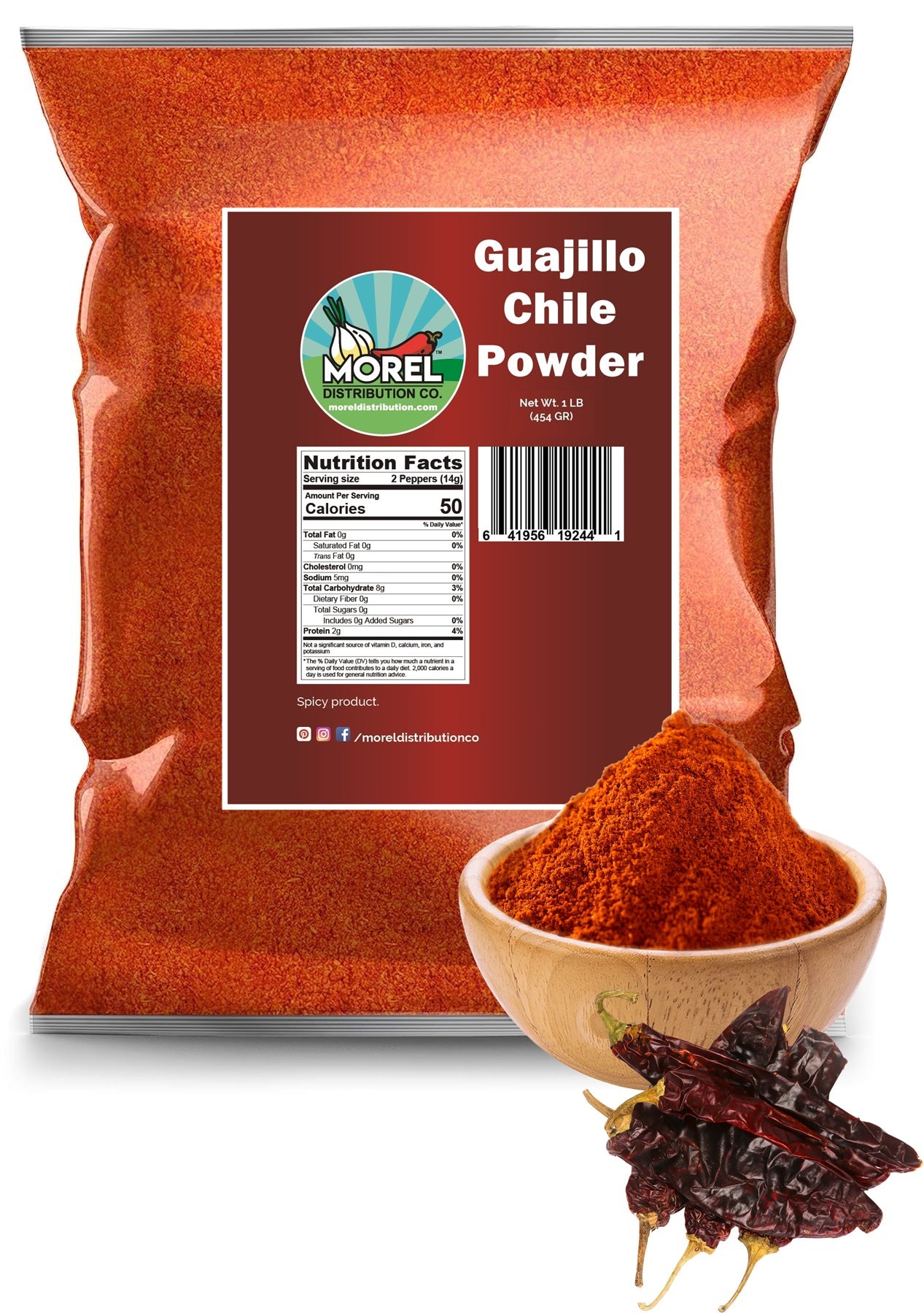 Dried Chile Guajillo Powder. Ground Guajillo. 1 lb – Morel Distribution ...